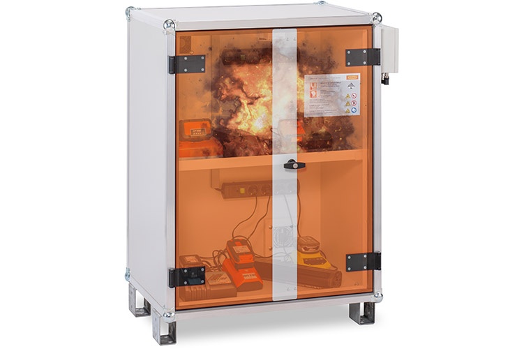 Cemo: Akku-Sicherheitsschrank mit Überdruck- und Explosionssicherung ...